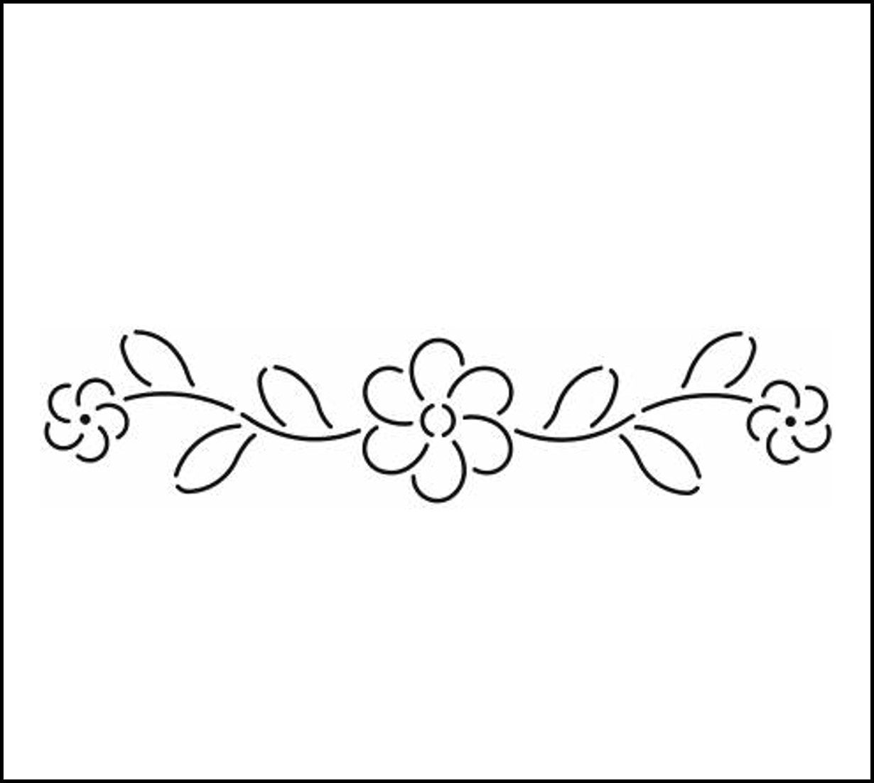 Flower Border Stencils